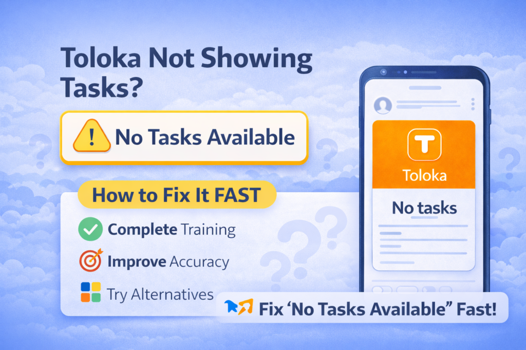 Toloka Not Showing Tasks? Fix No Tasks Issue Fast (2026 Guide)